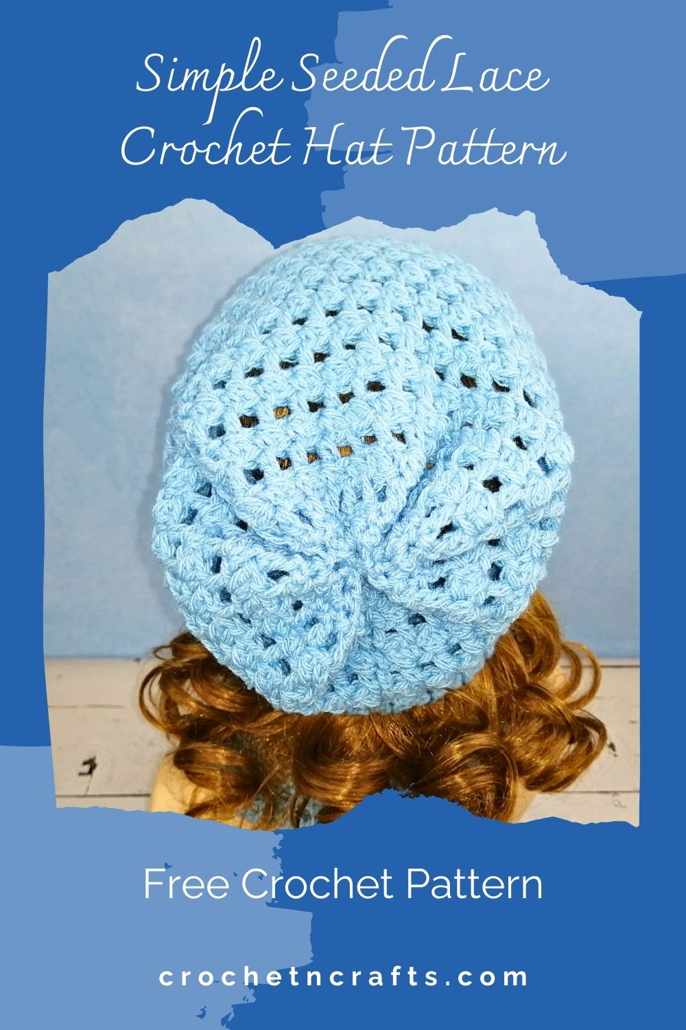 Simple Seeded Lace Crochet Hat Pattern - CrochetNCrafts