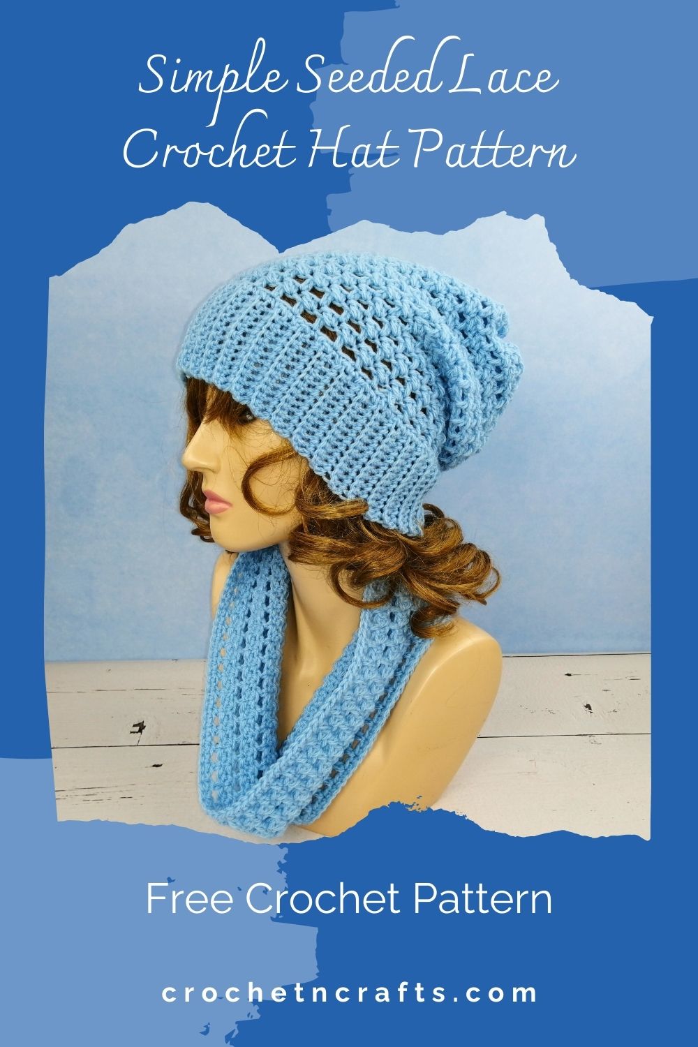 Simple Seeded Lace Crochet Hat Pattern - CrochetNCrafts