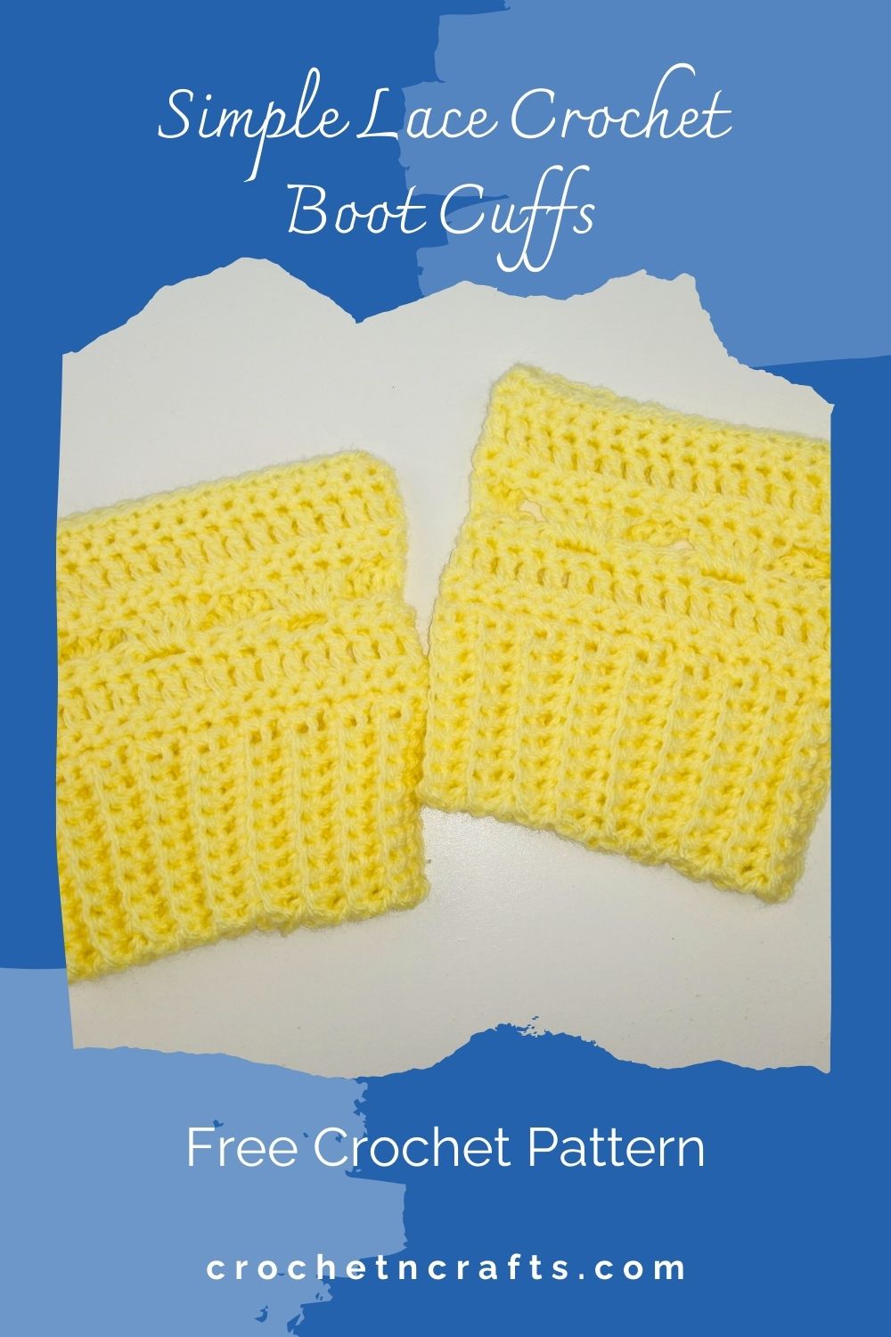 Simple Lace Crochet Boot Cuffs - CrochetNCrafts