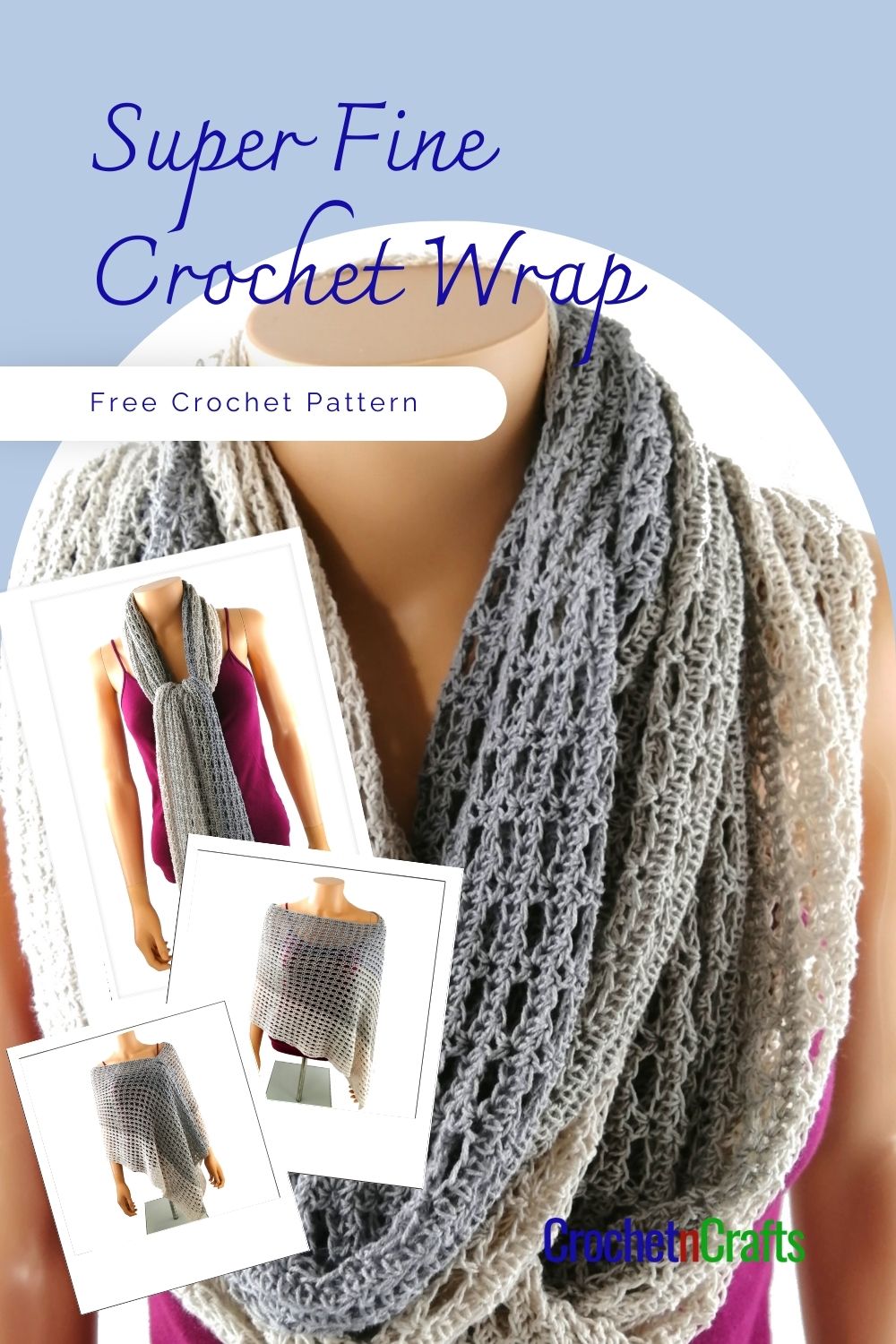 Lightweight Shawl Wrap Crochet Pattern - CrochetNCrafts