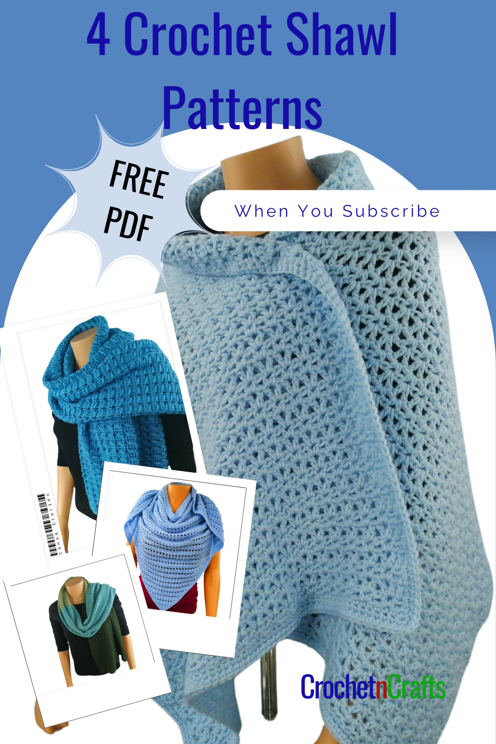 Crochet Shawl Patterns - Free PDF - CrochetNCrafts
