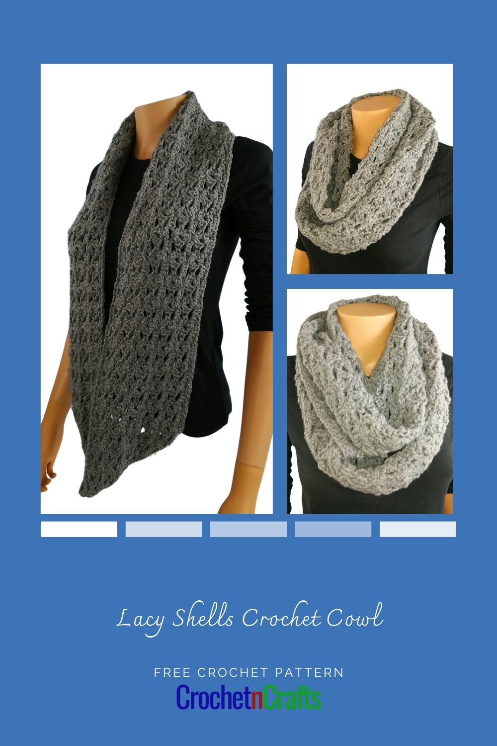 Lacy Shells Crochet Cowl - CrochetNCrafts