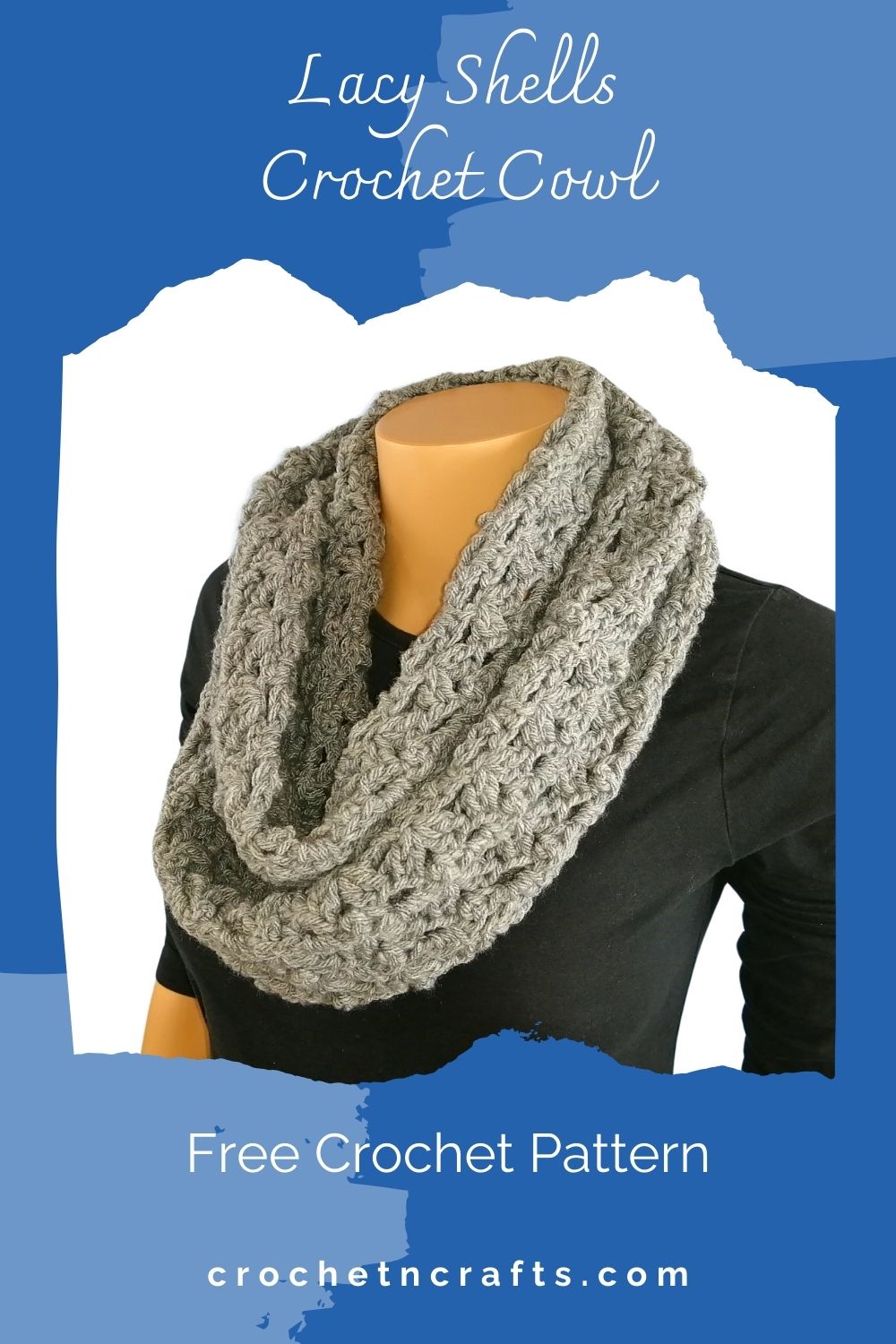 Lacy Shells Crochet Cowl - CrochetNCrafts