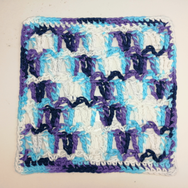 Crochet Dishcloth - Hdc V-st and Tr - CrochetNCrafts