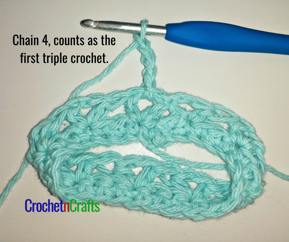 Shell and V-Stitch Variation - Hdc V-St and Tr - CrochetNCrafts