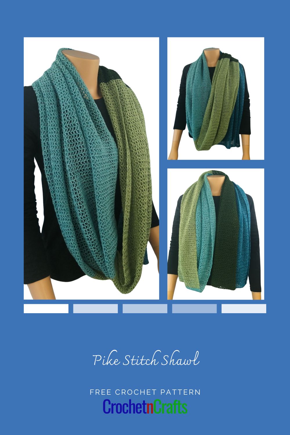 Pike Stitch Crochet Shawl Pattern - CrochetNCrafts