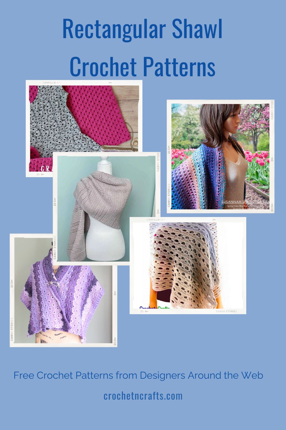 Rectangular Shawl Crochet Patterns - CrochetNCrafts