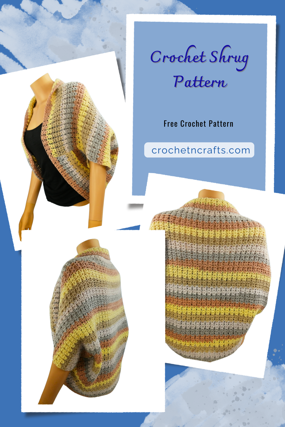 Pretty Simple Crochet Shrug Pattern - CrochetNCrafts