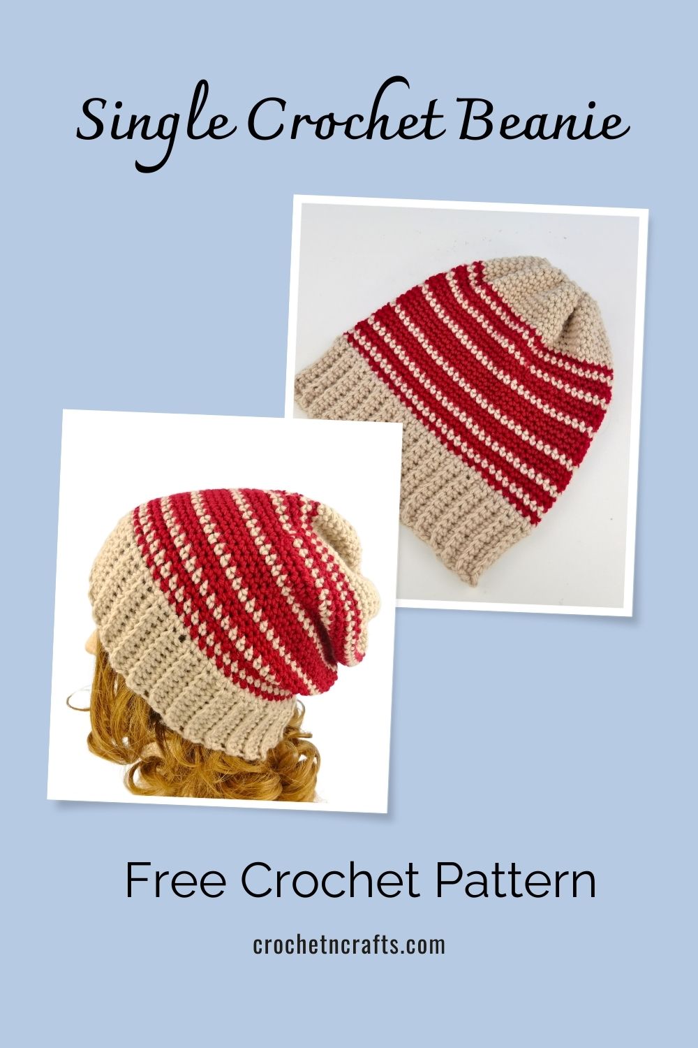Single Crochet Beanie - Bottom Up - CrochetNCrafts