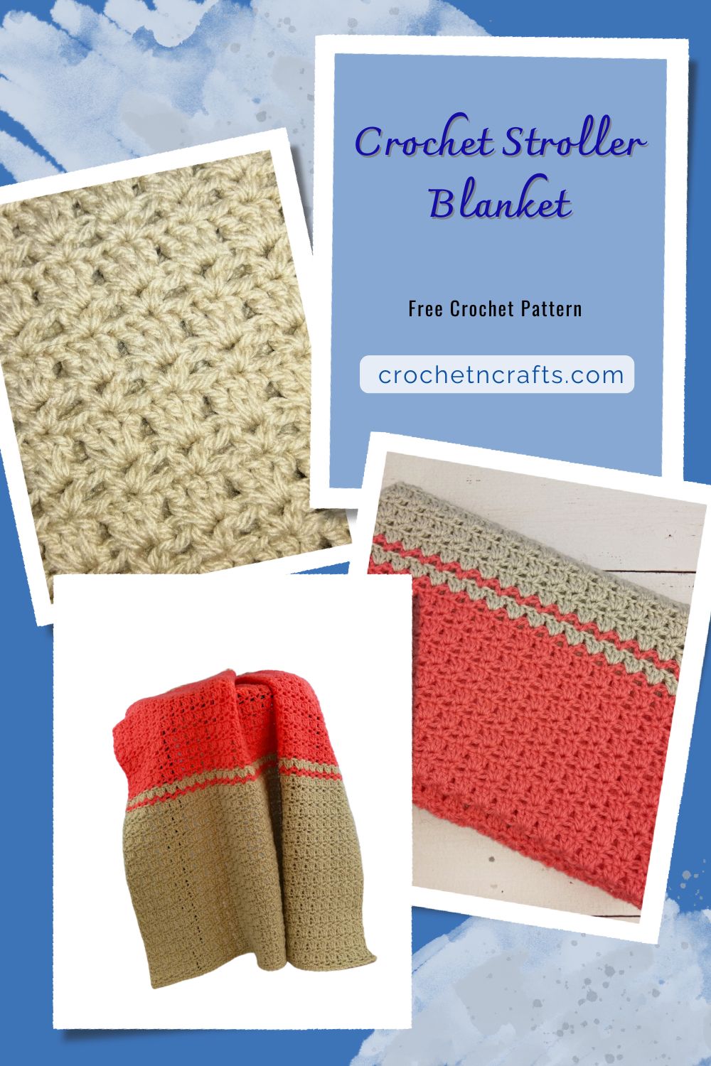 Crochet Stroller Blanket - Victoria - CrochetNCrafts