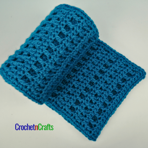 Open Double Crochet and Cross Stitch Scarf - CrochetNCrafts