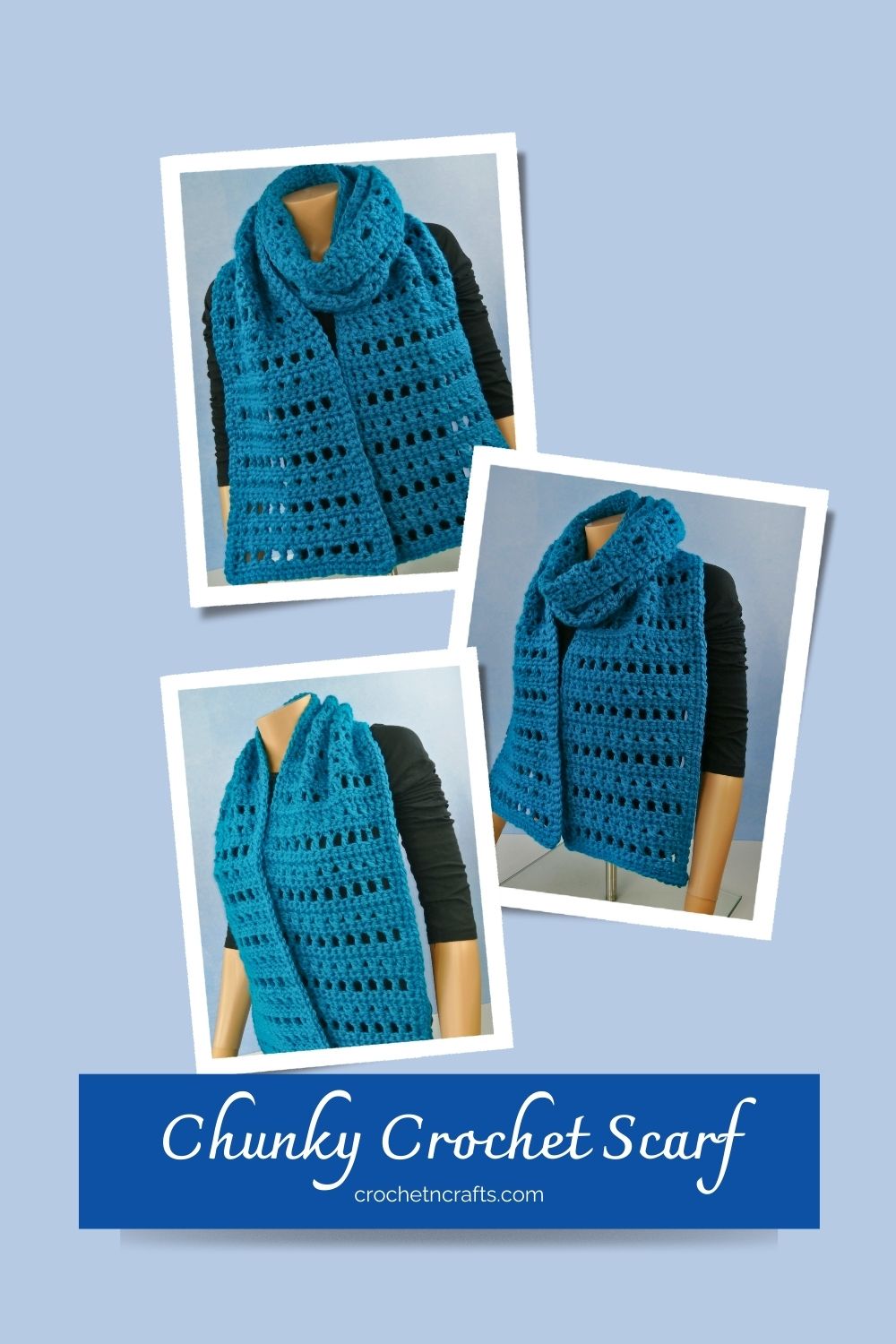 Open Double Crochet and Cross Stitch Scarf - CrochetNCrafts