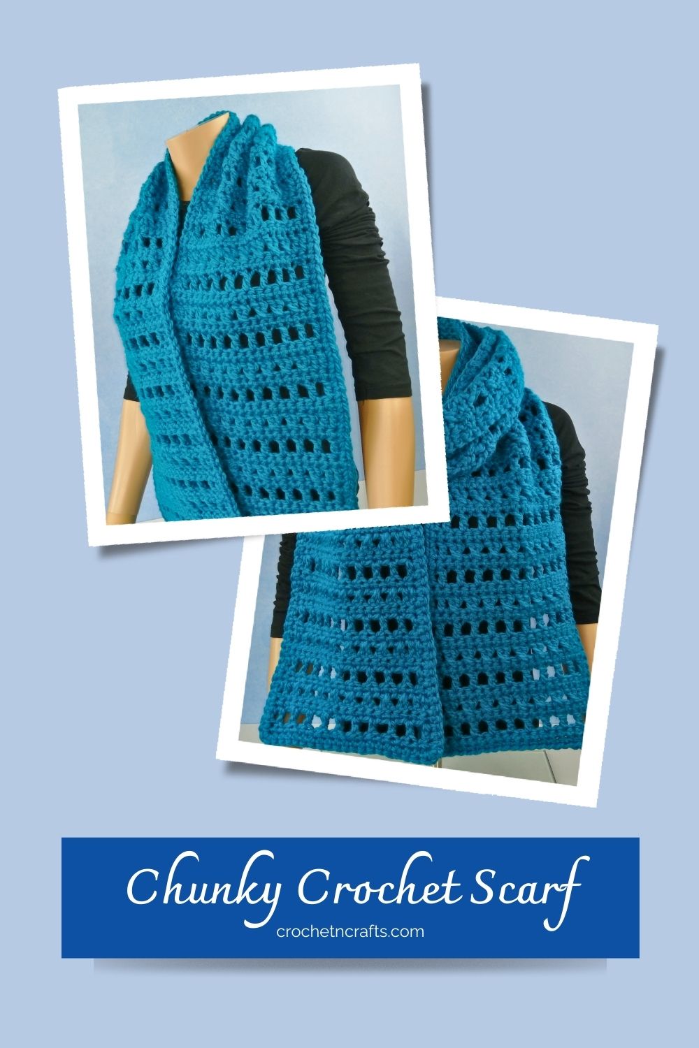 Open Double Crochet and Cross Stitch Scarf - CrochetNCrafts