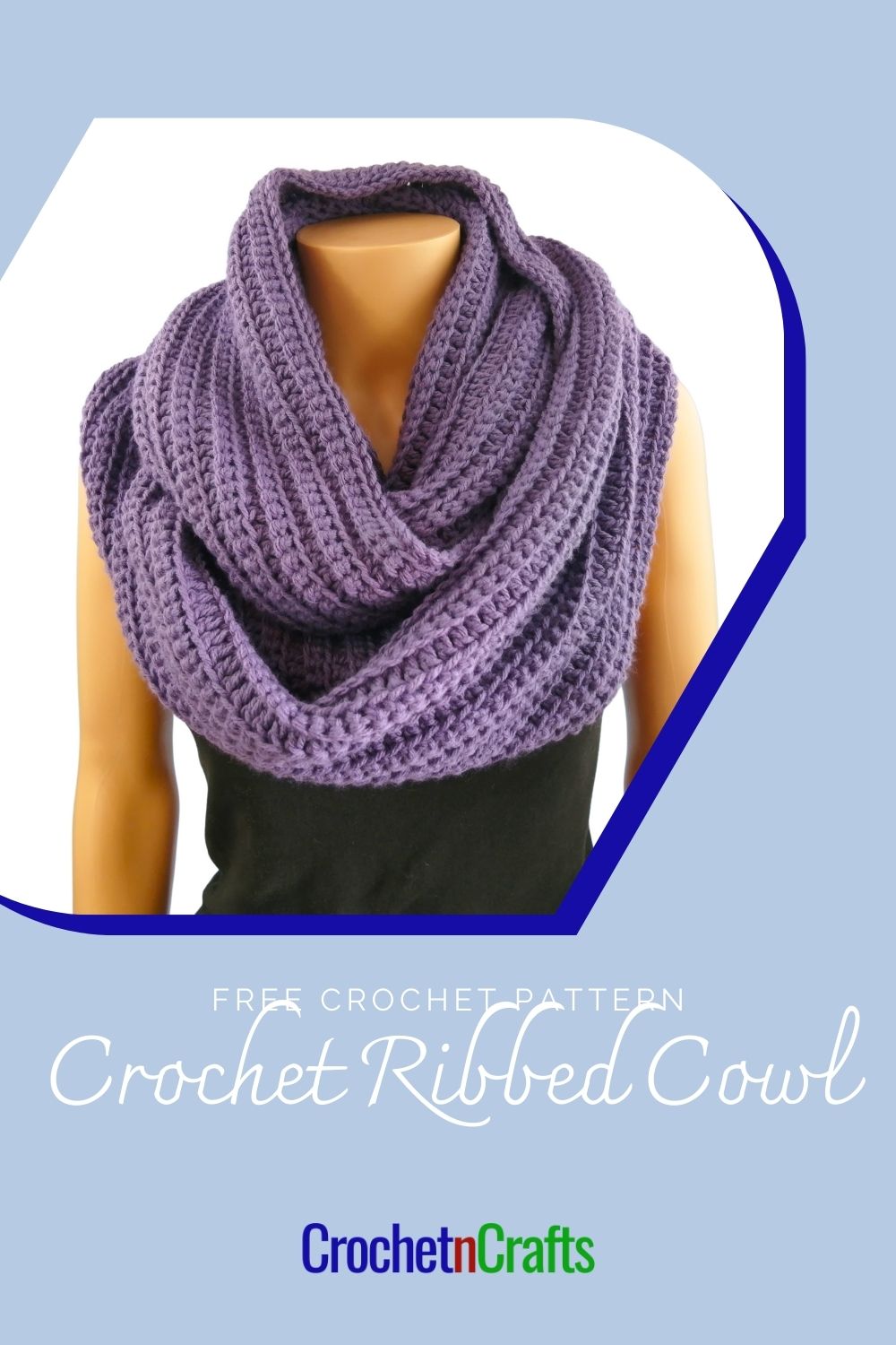 Single and Double Crochet Ribbed Cowl - CrochetNCrafts