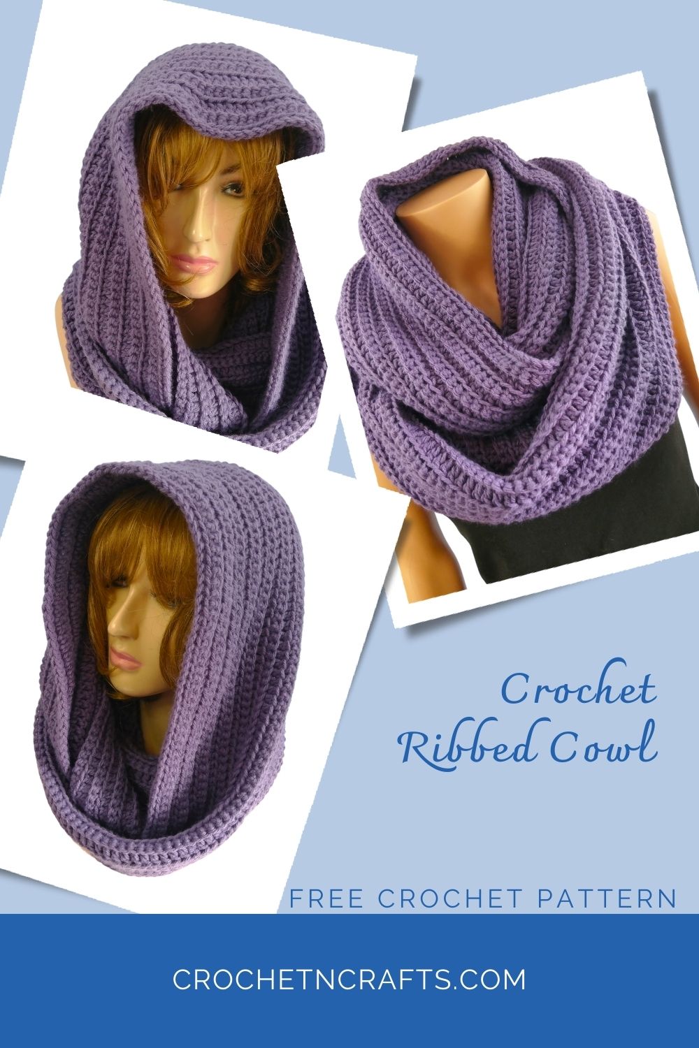 Single and Double Crochet Ribbed Cowl - CrochetNCrafts