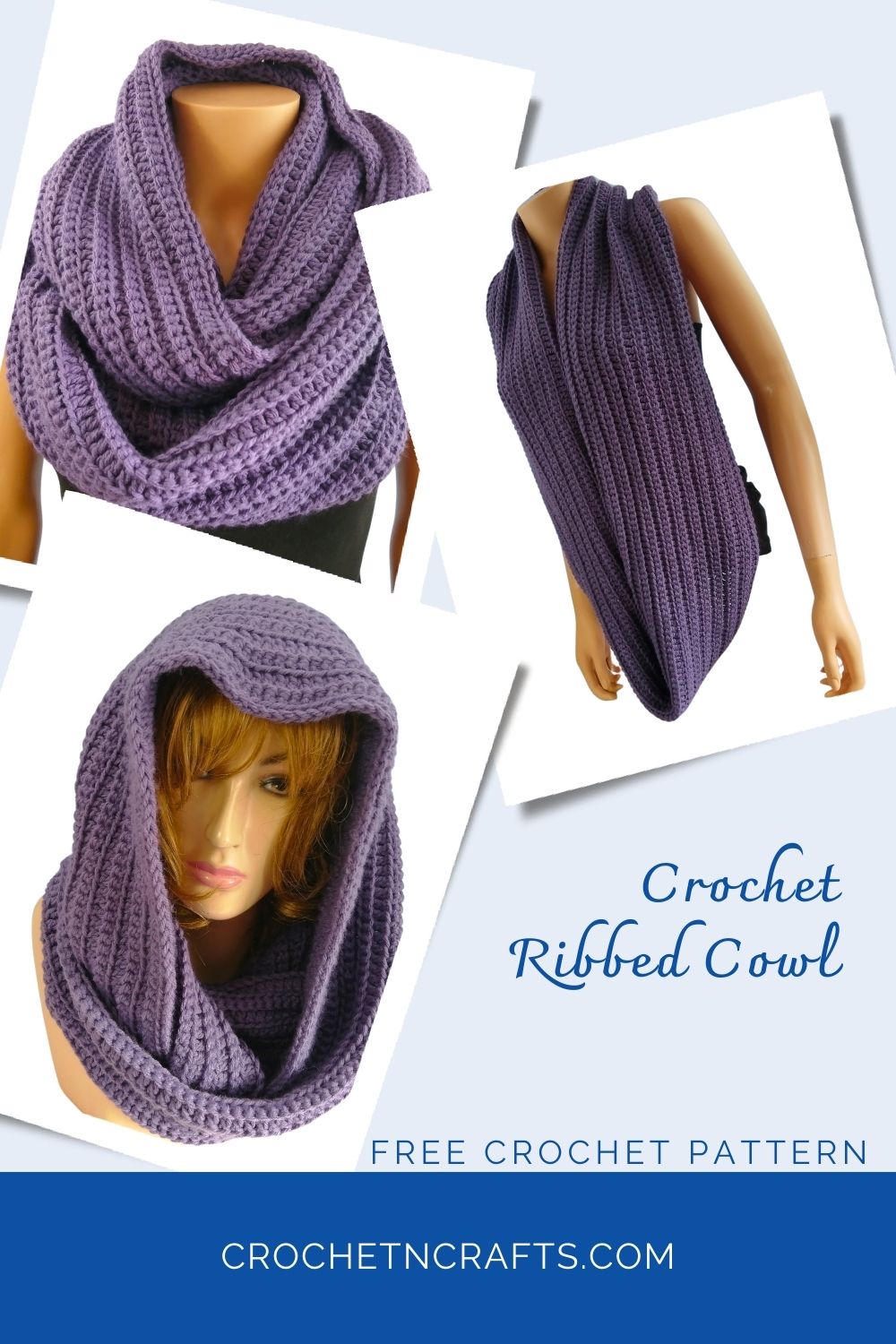Single and Double Crochet Ribbed Cowl - CrochetNCrafts