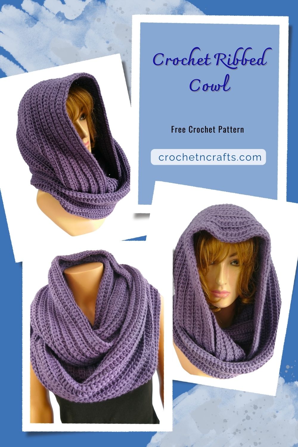 Single and Double Crochet Ribbed Cowl - CrochetNCrafts