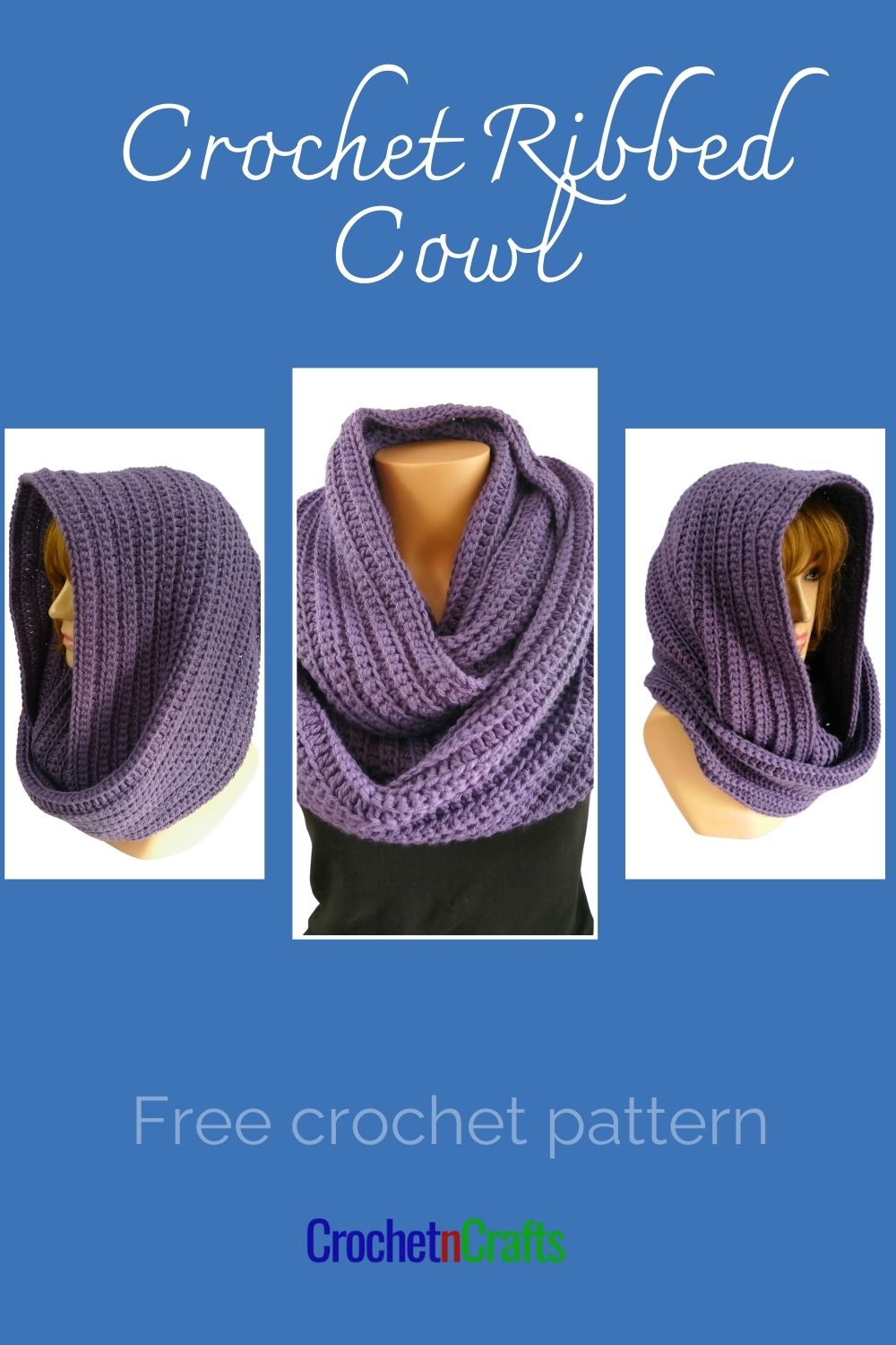 Single and Double Crochet Ribbed Cowl - CrochetNCrafts