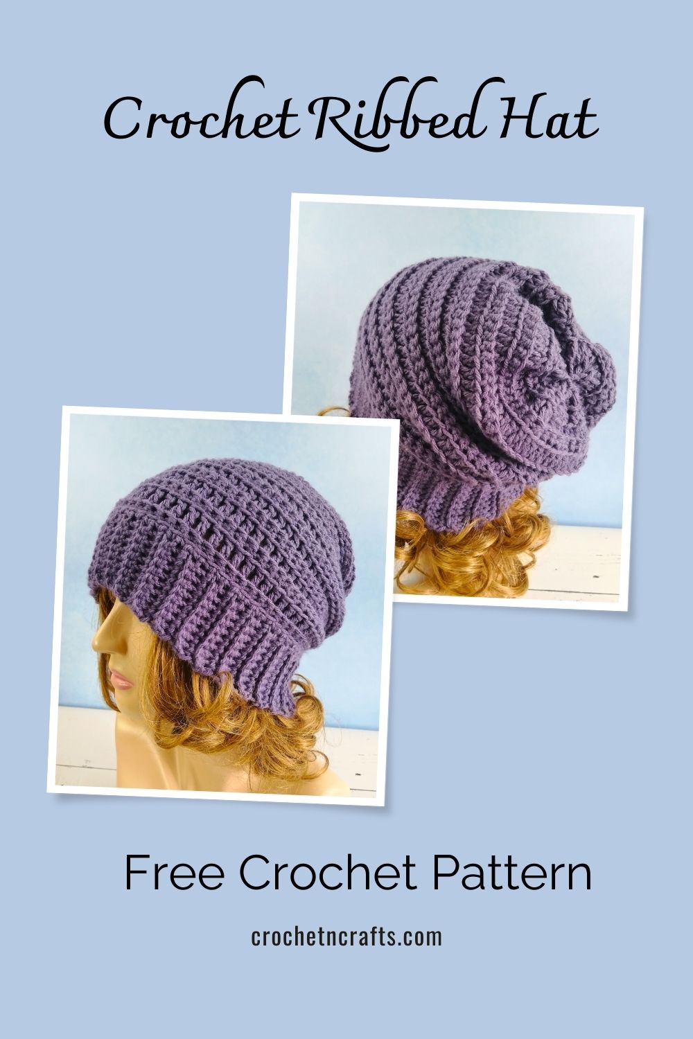 Single and Double Crochet Ribbed Hat - CrochetNCrafts