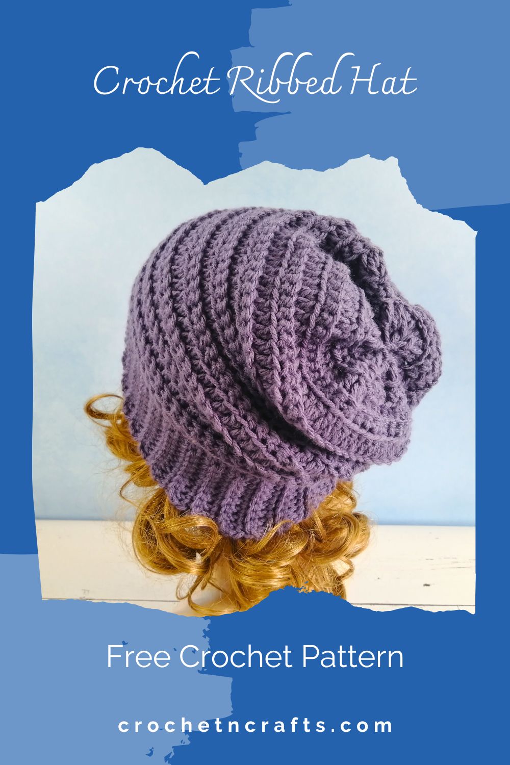 Single and Double Crochet Ribbed Hat - CrochetNCrafts