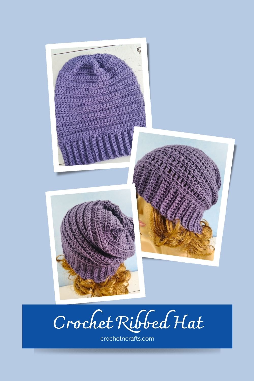 Single and Double Crochet Ribbed Hat - CrochetNCrafts