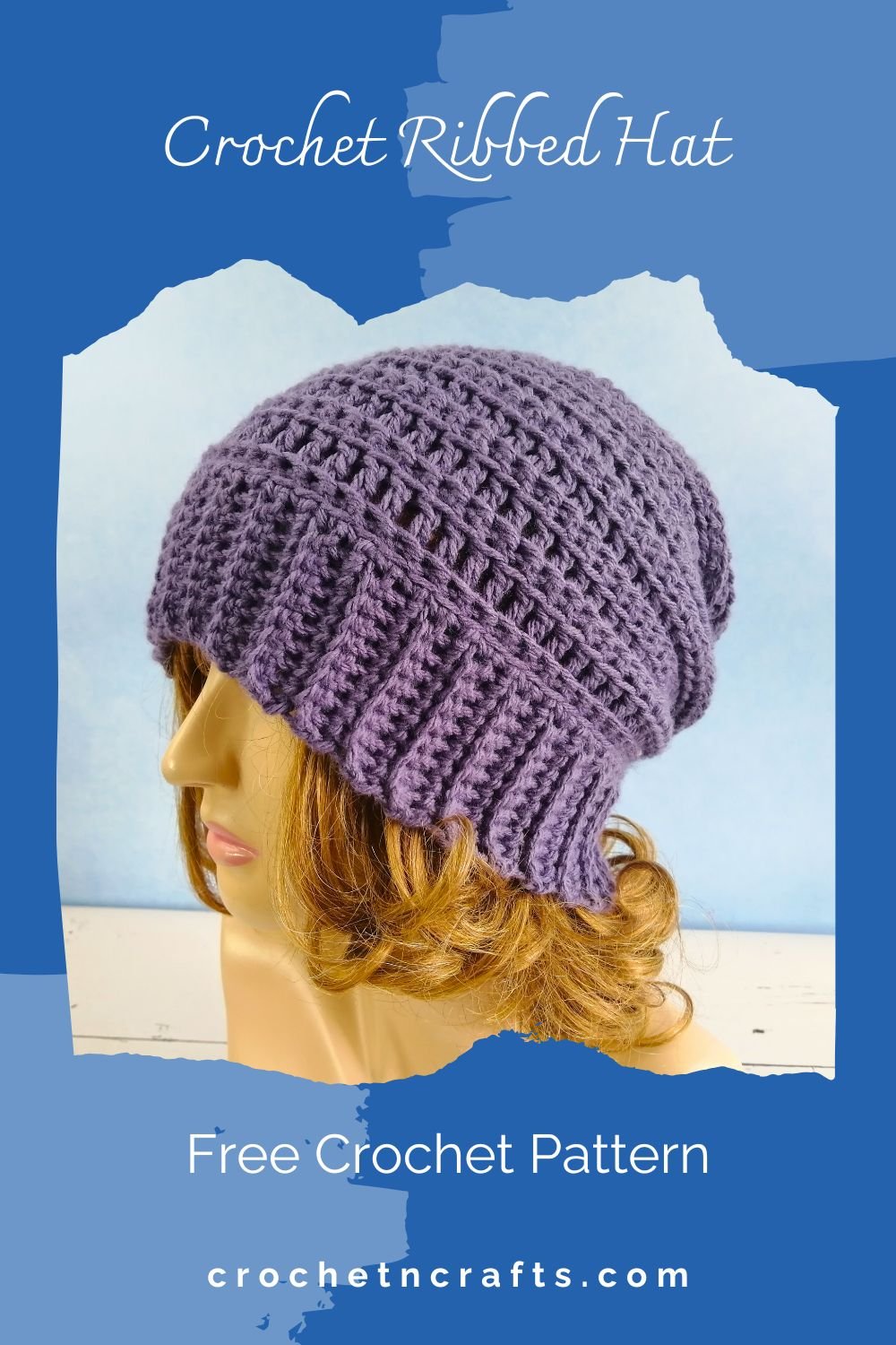 Single and Double Crochet Ribbed Hat - CrochetNCrafts