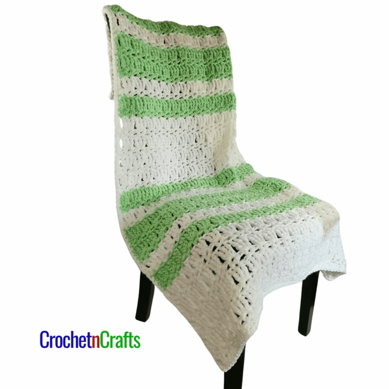 Crochet Blanket Pattern - Hdc V-st and Tr - CrochetNCrafts