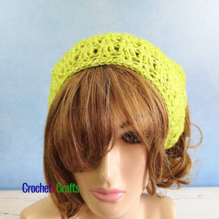 Crochet Kerchief - Hdc V-st and Tr - CrochetNCrafts