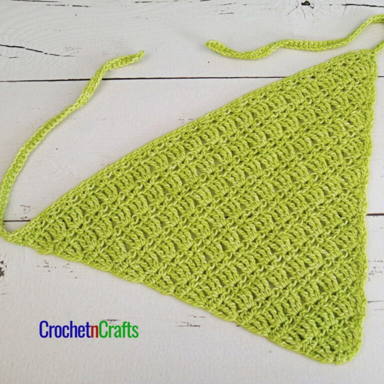 Crochet Kerchief - Hdc V-st and Tr - CrochetNCrafts
