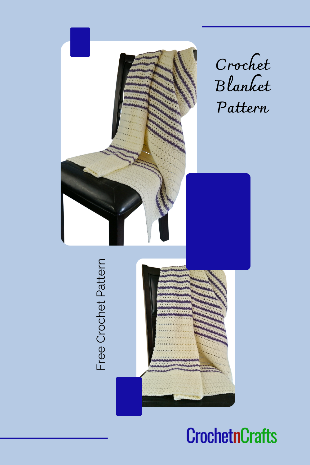 Crochet Blanket Pattern - Ambler - CrochetNCrafts