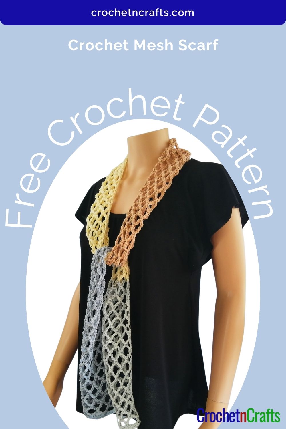 Diamond Mesh Crochet Scarf Pattern - CrochetNCrafts