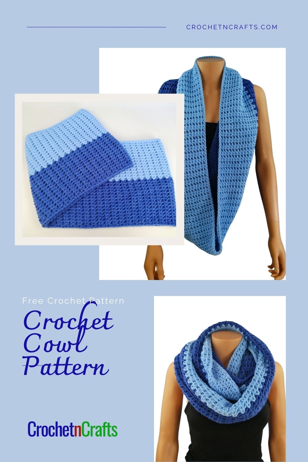 Pretty Simple Crochet Cowl Pattern - CrochetNCrafts