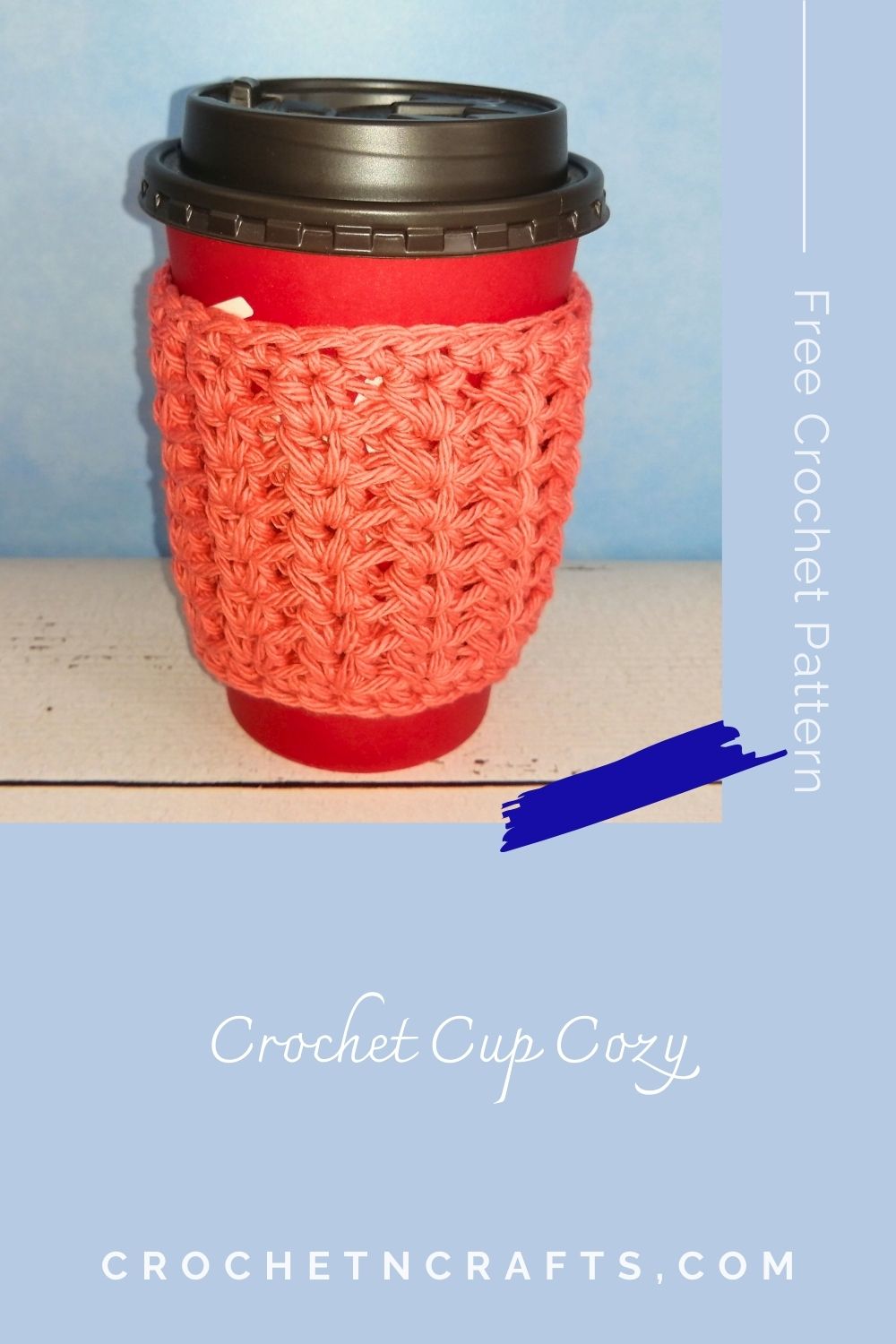 Pretty Simple Crochet Cup Cozy Pattern - CrochetNCrafts