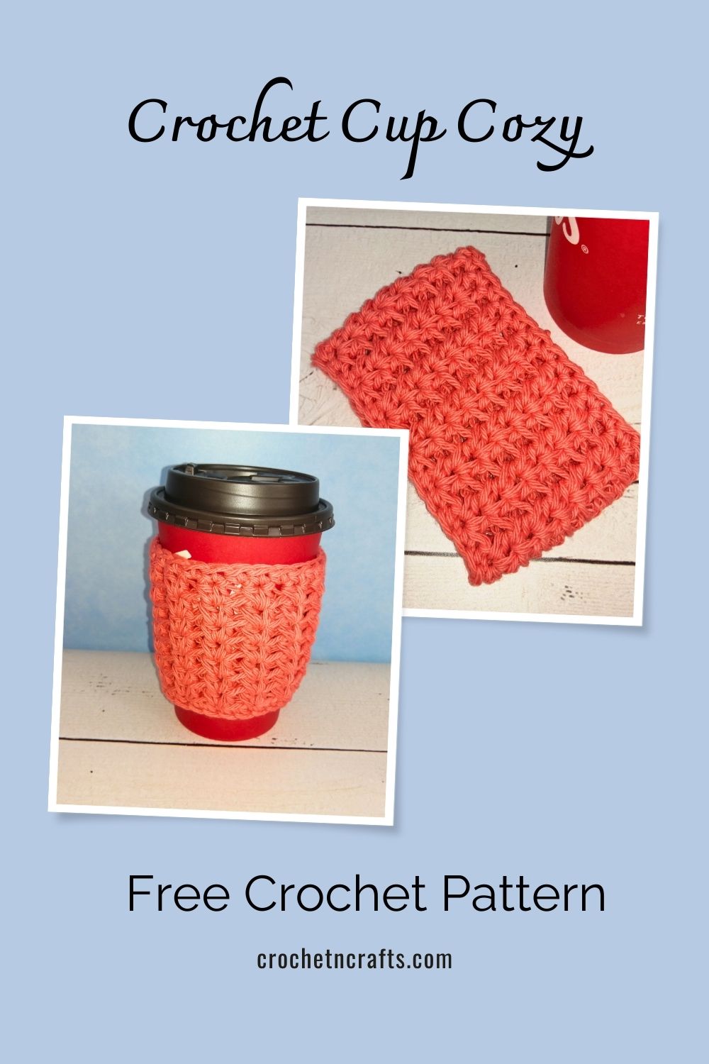 Pretty Simple Crochet Cup Cozy Pattern - CrochetNCrafts