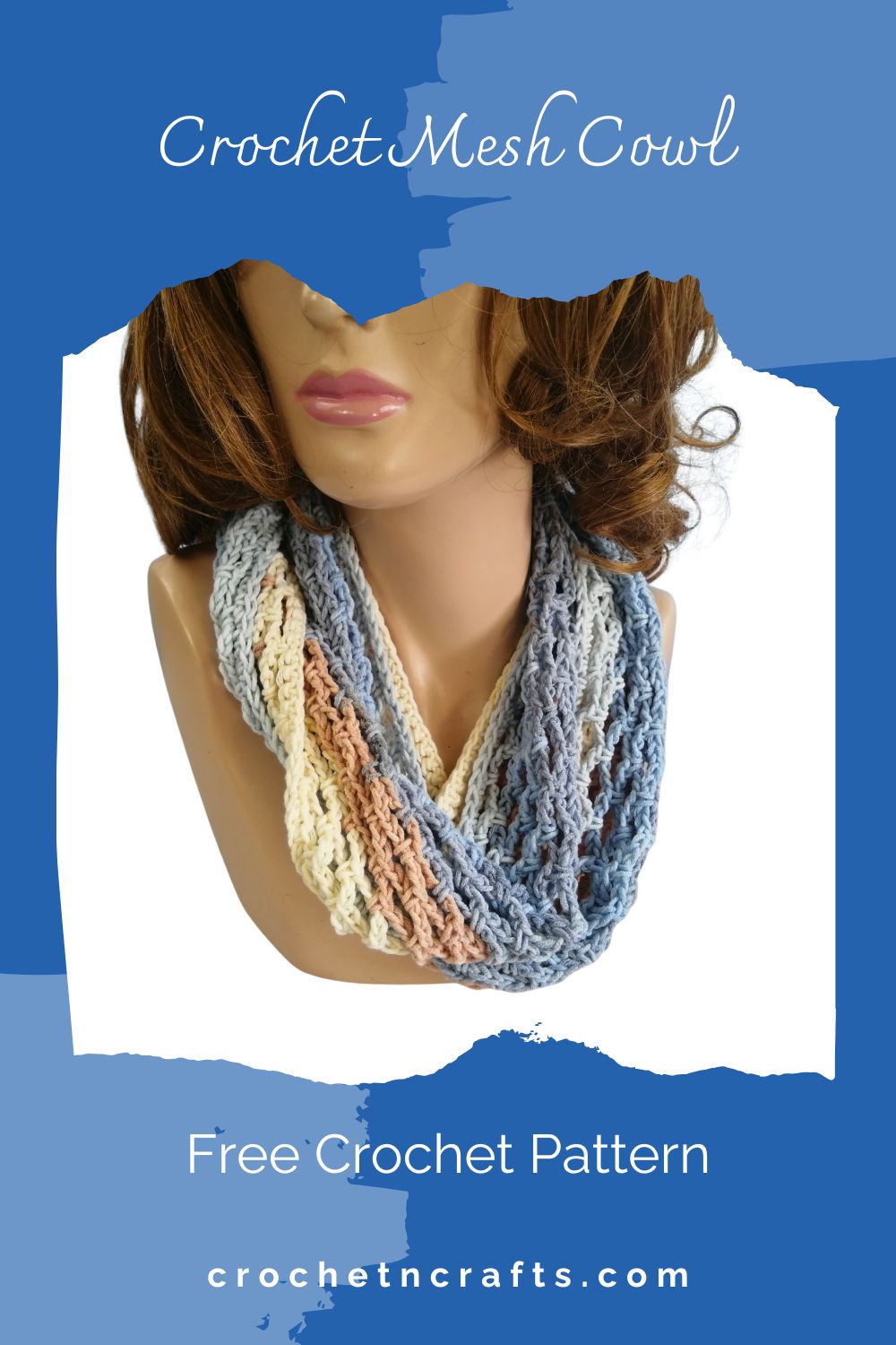 Crochet Diamond Mesh Cowl Pattern - CrochetNCrafts