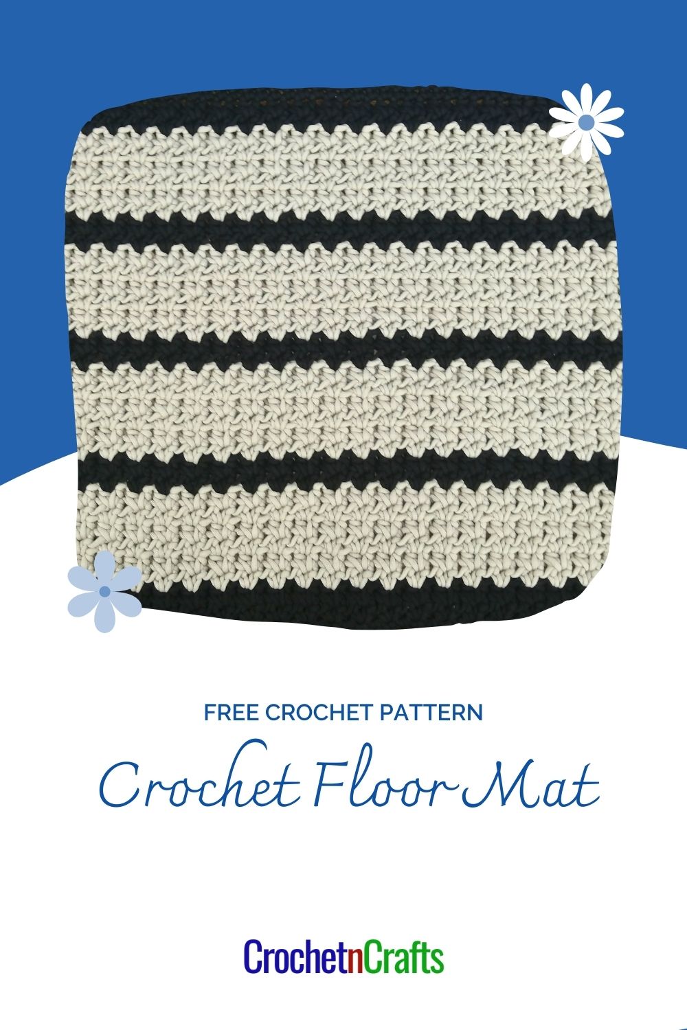 Pretty Simple Crochet Floor Mat Pattern - CrochetNCrafts