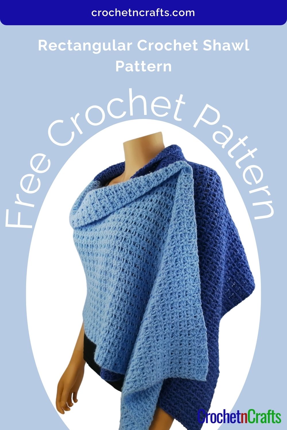 Pretty Simple Rectangular Crochet Shawl Pattern - CrochetNCrafts