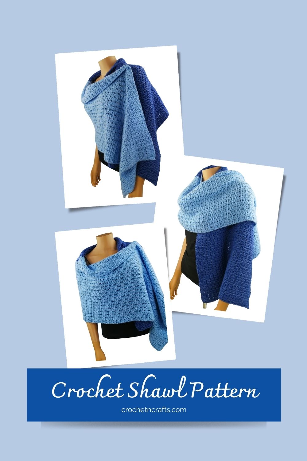 Pretty Simple Rectangular Crochet Shawl Pattern - CrochetNCrafts