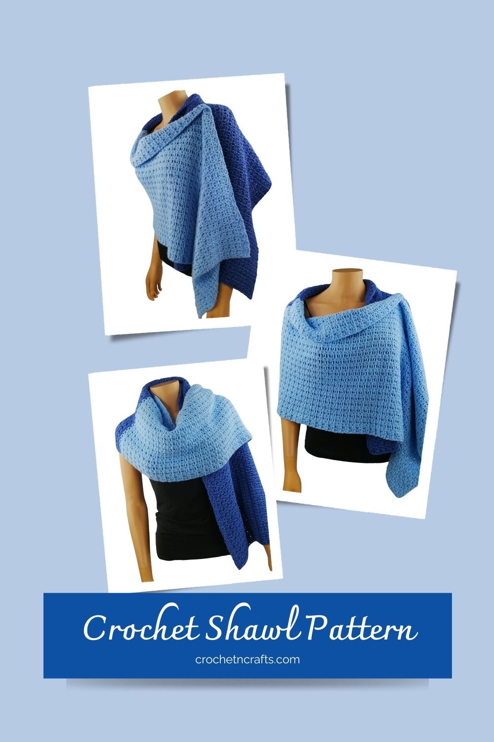 Pretty Simple Rectangular Crochet Shawl Pattern - CrochetNCrafts