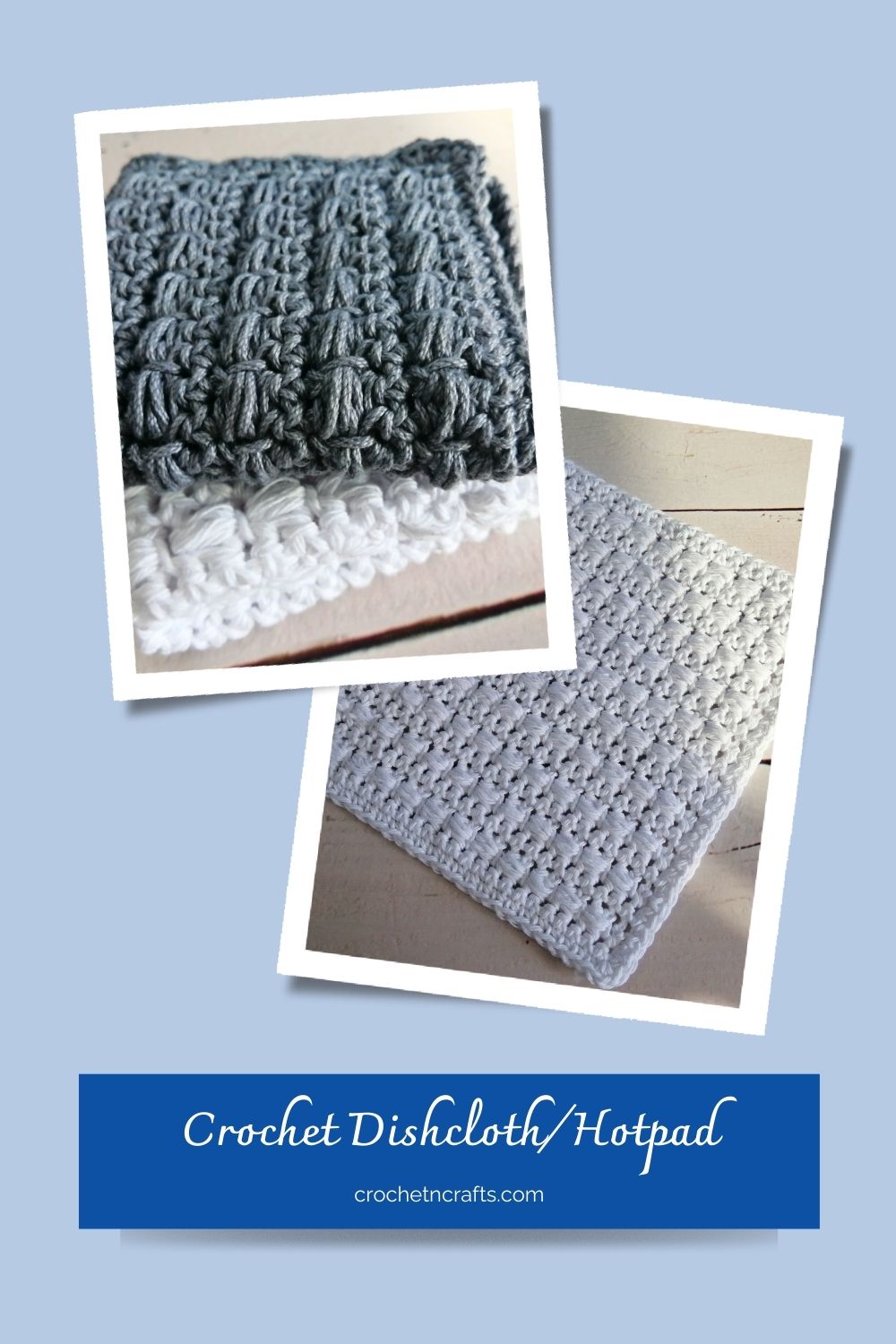 Horizontal Puffs Crochet Dishcloth Pattern - CrochetNCrafts